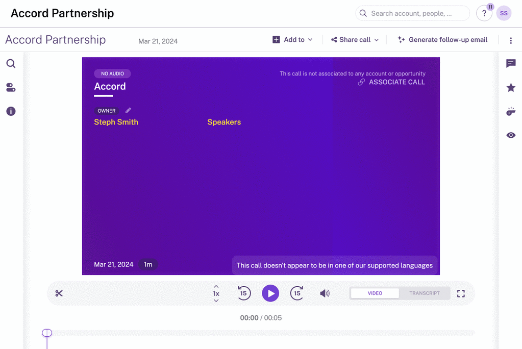 Connect Accord to Gong