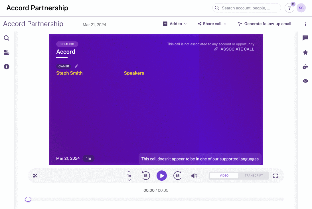 Connect Accord to Gong